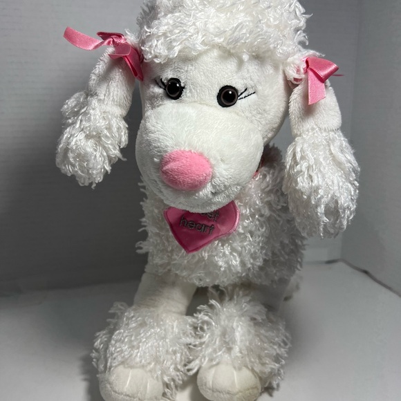 Gund | Toys | Vintage Gund Heads Tales 2 White Poodle With Pink Bows ...